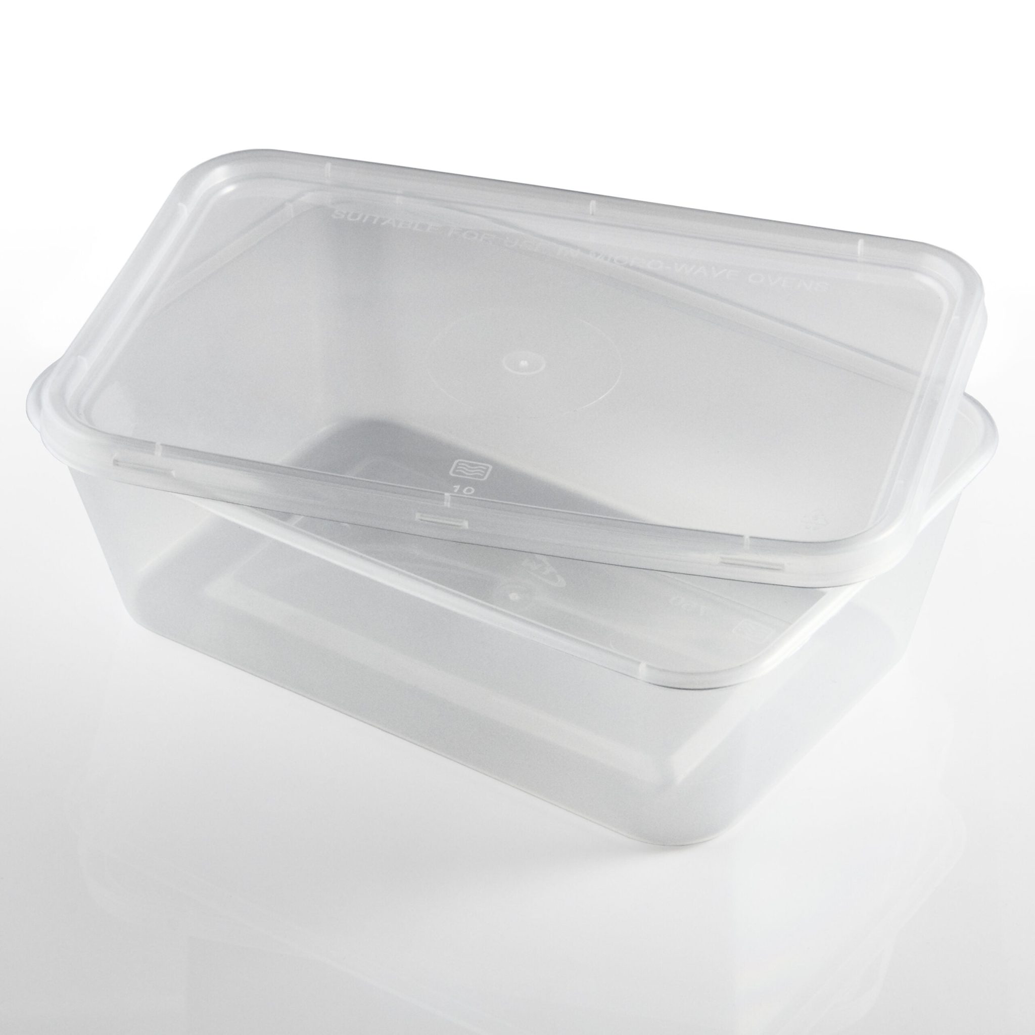Microwave Containers Rectangular Clear Polypropylene (select size ...
